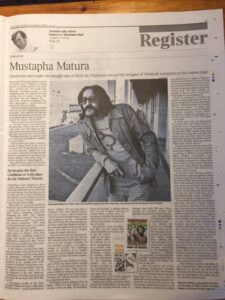 Mustapha Matura (1939 – 2019) – Nicolas Kent